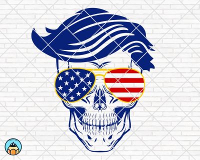 Skull Trump Merica SVG | HotSVG.com