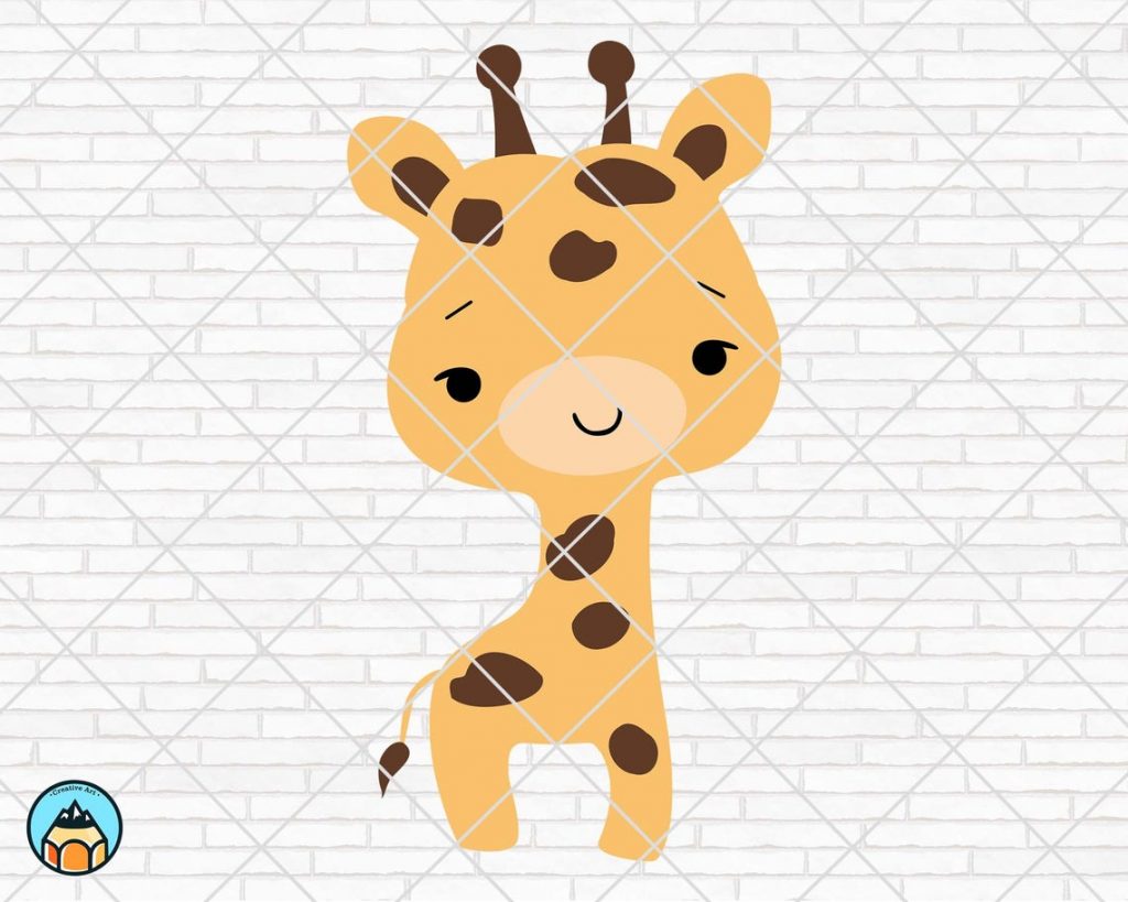 Cute Baby Giraffe SVG | HotSVG.com