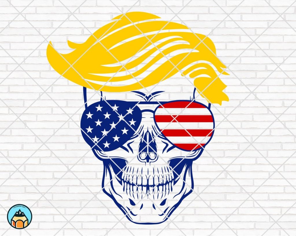 Skull Trump Merica SVG | HotSVG.com