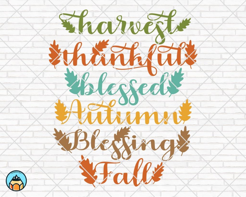 Fall Word Art SVG | HotSVG.com
