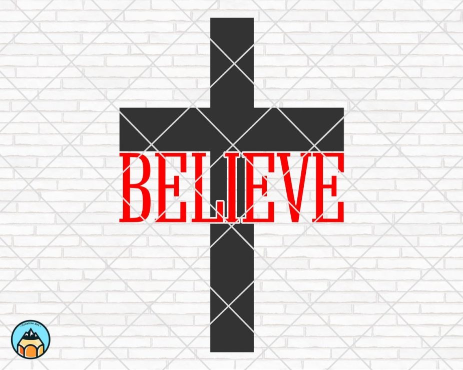 Believe Cross SVG | HotSVG.com