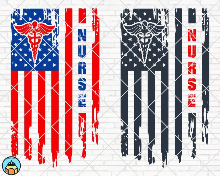 USA Nurse Flag SVG | HotSVG.com