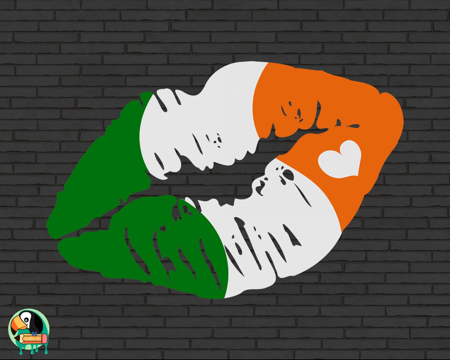Free Lips Irish SVG | HotSVG.com